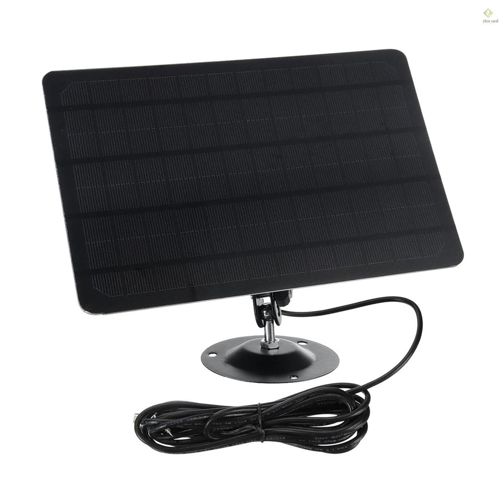 10W 6V Micro USB Solar Panel 2000mAh 360-degree Rotation Waterproof ...