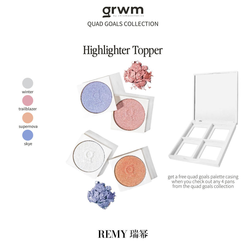 GRWM Cosmetics Quad Goals ( Highlighter Topper Palette ) | Shopee Malaysia