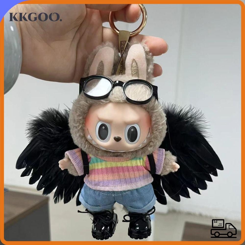 KKGOO Labubu Angel Wing, Mini White Black Plush Labubu Doll Wing, DIY ...