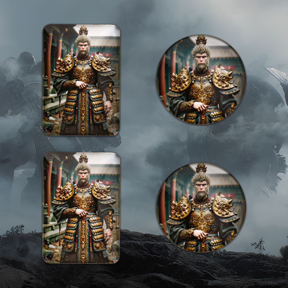 Black Myth Wukong Refridgerator Magnets Thickened Glass Souvenir Magnet ...