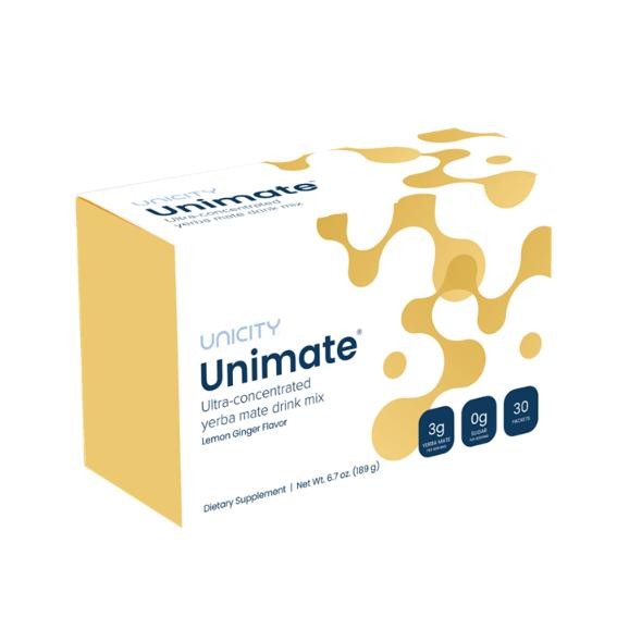 Unicity Unimate Lemon Ginger, Ultra Concentrated Yerba Mate Drink Mix ...