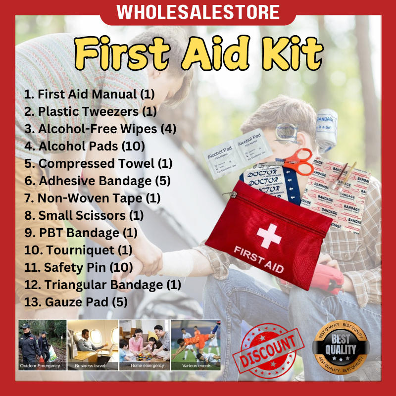 ENHANCE 14 Kinds Medical Emergency Kit Portable Family Medicine Kit ...