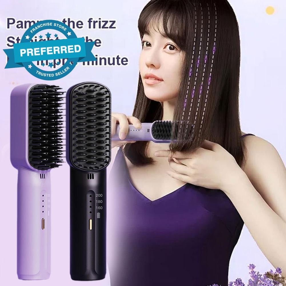 Portable Negative Ion Straight Hair Comb With Inner Buckle And Outer ...