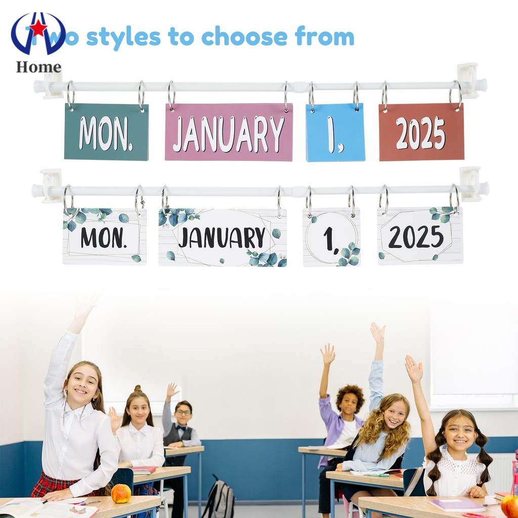 Flip Calendar with Adjustable Holder Colorful Calendar Bulletin Board ...