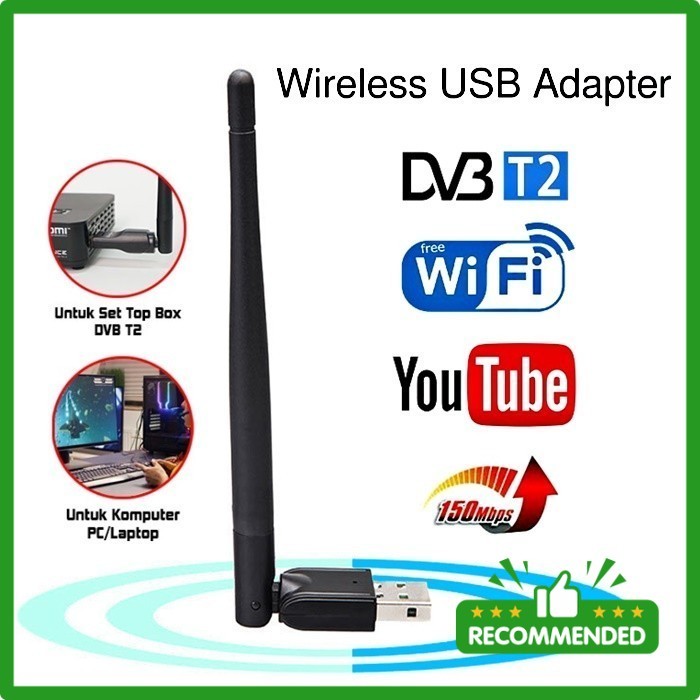 Wifi Adapter DVB T2 150mbps Wifi Dongle Wifi Receiver for TV Box PC ...