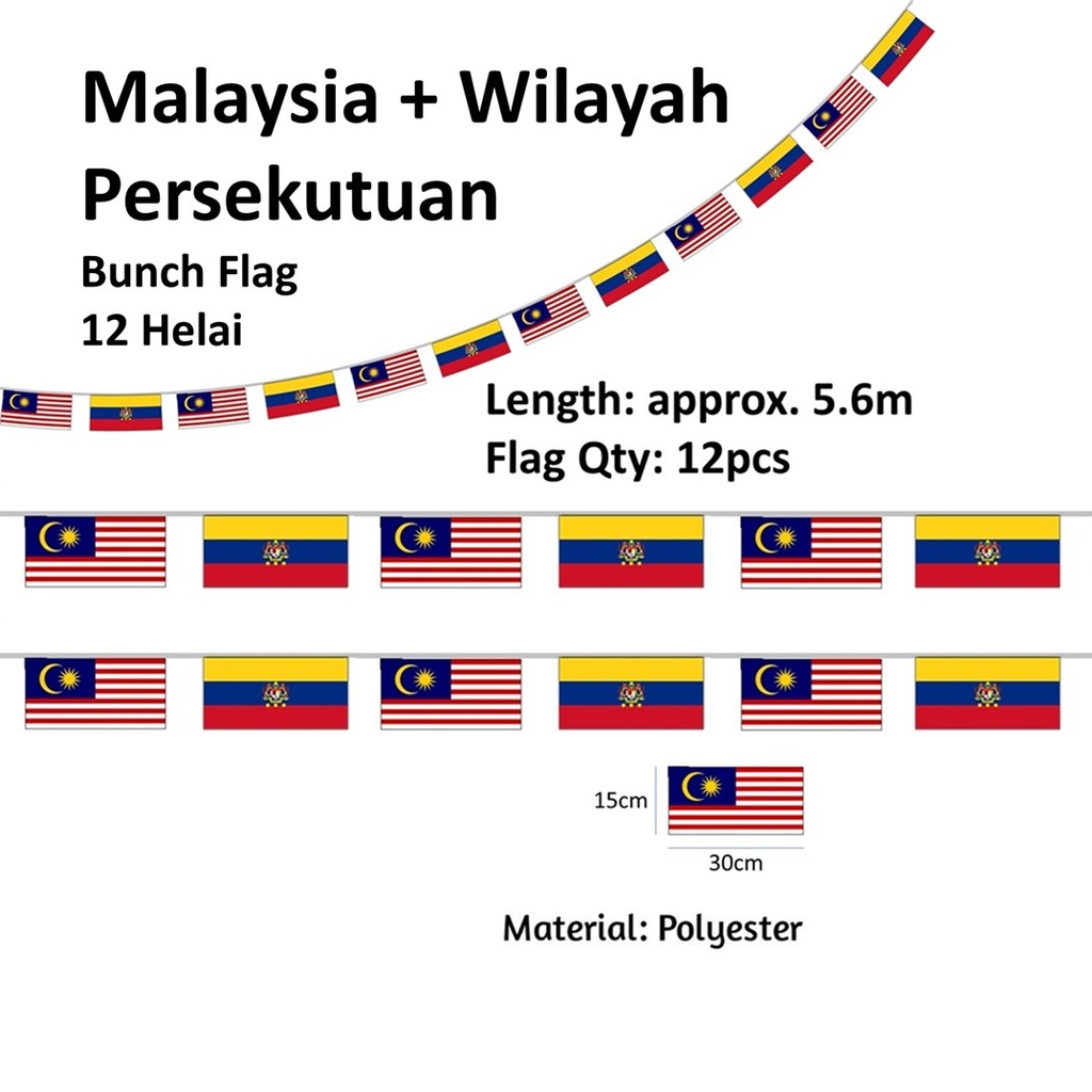 Malaysia Bunch Flag All States Bunch Flag Bendera Kecil Malaysia ...