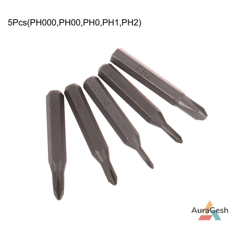 [AuraGesh] 5Pcs H4×28mm Cross Screwdriver Bits PH0000 PH000 PH00 PH0 ...