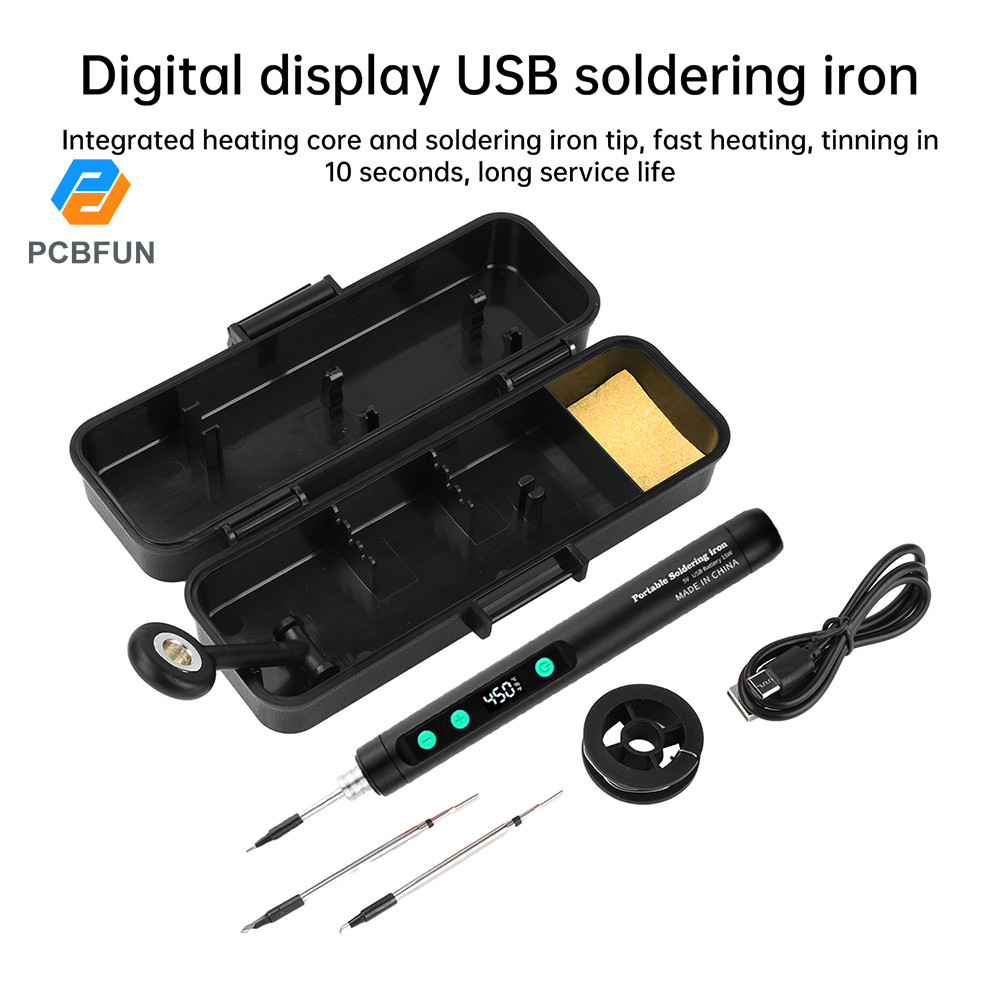 Pcbfun wireless USB intelligent temperature adjustable soldering iron Type-C | Shopee Malaysia