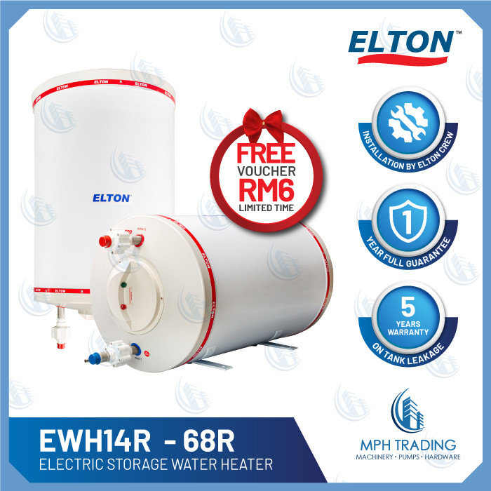 ELTON Horizontal EH14 EH23 EH32 EH45 EH55 EH68 EH82 Electric Home Household Storage Water Heater ...