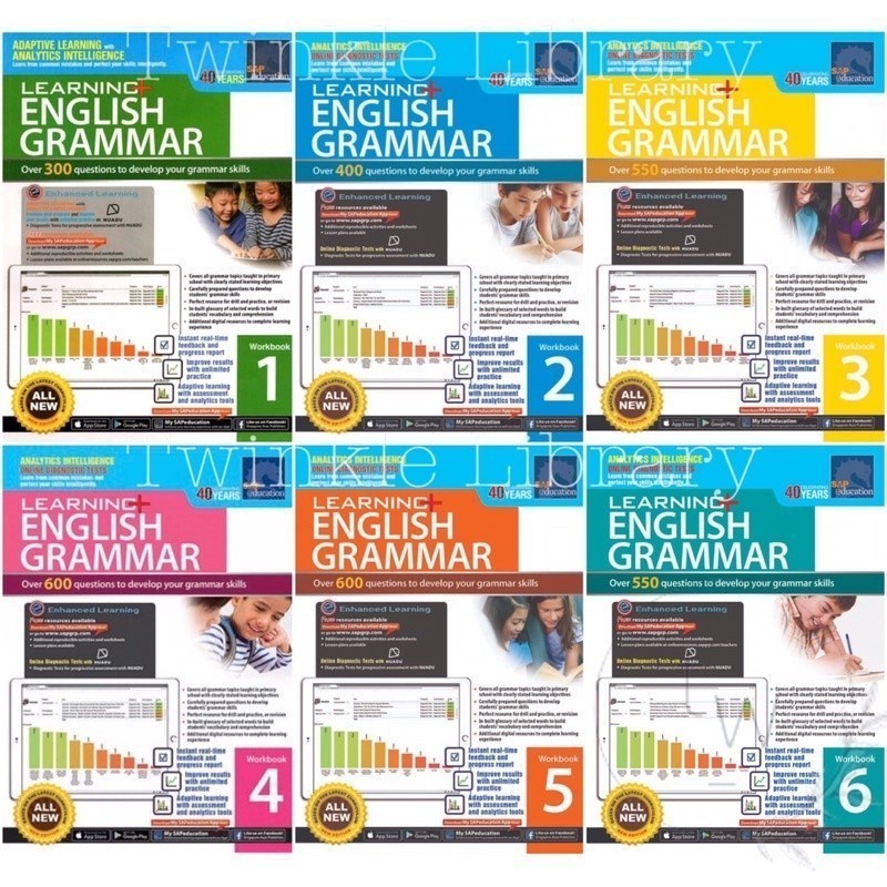 SAP Learning+ English Grammar Workbook 1 2 3 4 5 6 | English Grammar ...