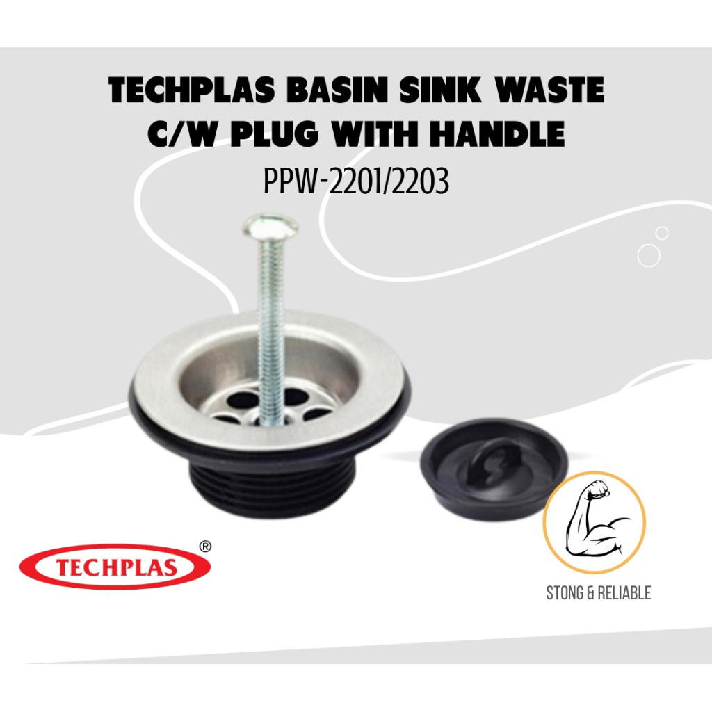 [ TECHPLAS ] PPW-2201/2203 STAINLESS STEEL WASTE TRAP/ SINK TRAP/ BASIN ...