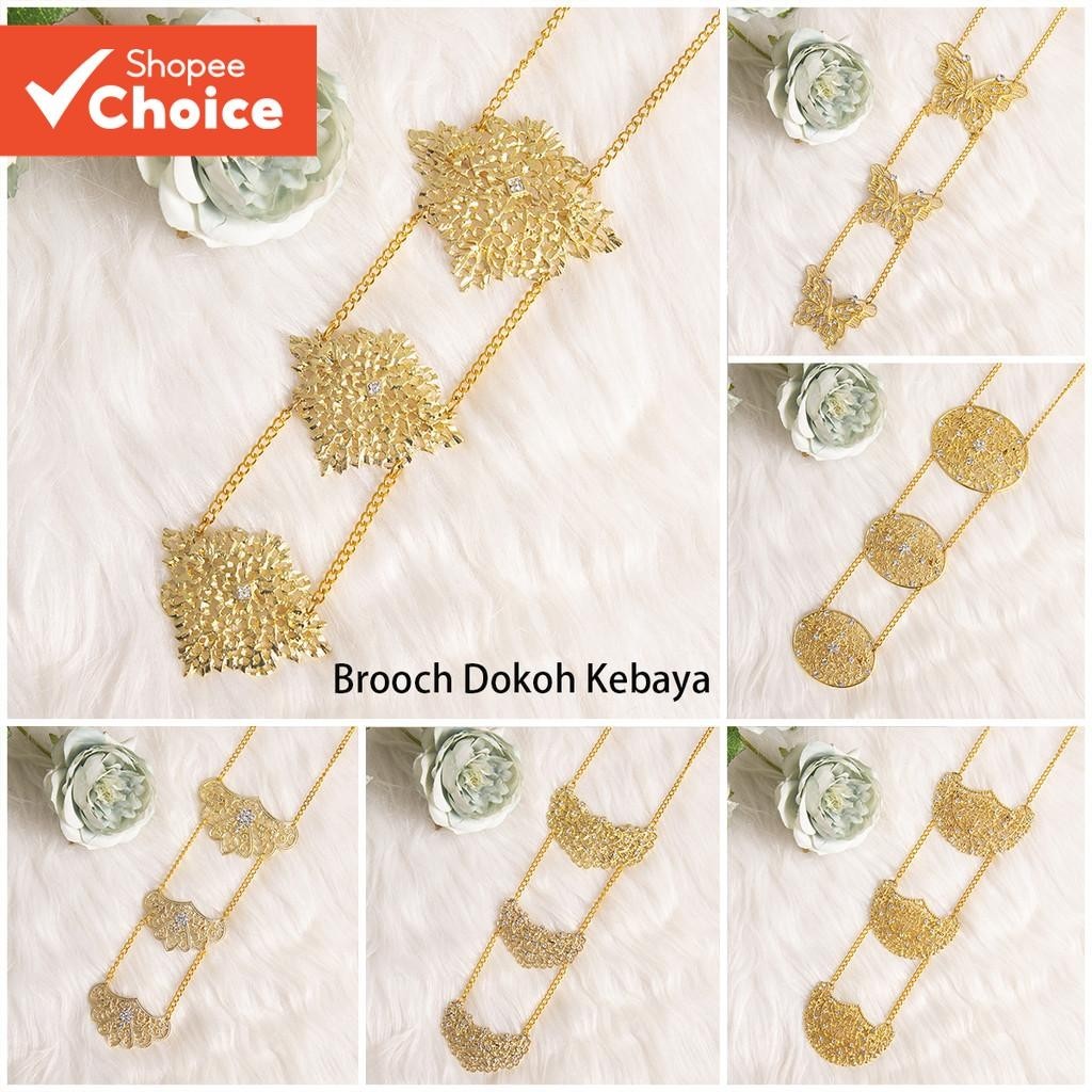 Classic Muslim Traditional Three Piece Brooch Necklace Brooch Dokoh Ka ...
