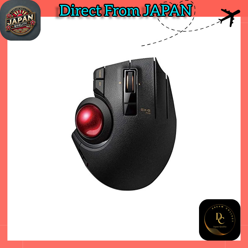 Elecom Trackball Mouse / Thumb / 8 Buttons / Wired / Wireless / Bluetooth / Black | Shopee Malaysia