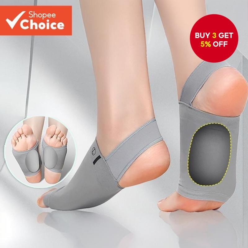 1 Pair Arch Support Insoles Flat Foot Correction Silicone Strap Design ...