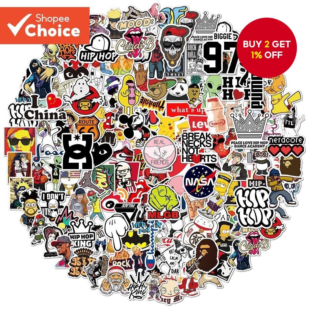 StickerFrenzy 200/50pcs Cool Waterproof Vinyl Graffiti Stickers Pack ...