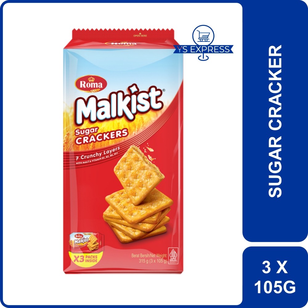 ROMA Malkist Sugar Cracker 3 X 105G - Biskut Gula | Shopee Malaysia