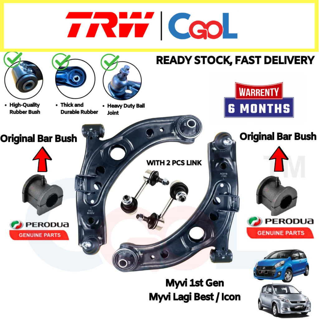 Myvi 1st Gen D73A / 2nd Gen D54T Lagi Best Heavy Duty Lower Arm With ...