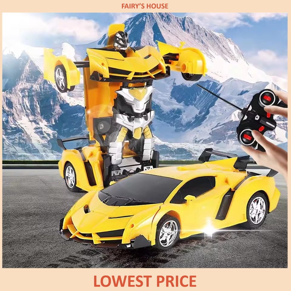 [Ready Stock] Electric RC Car 2-in-1 Transforming Robot Sports Vehicle ...