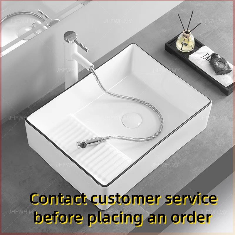 Balcony ceramic laundry basin with scrubbing board upper basin washing ...