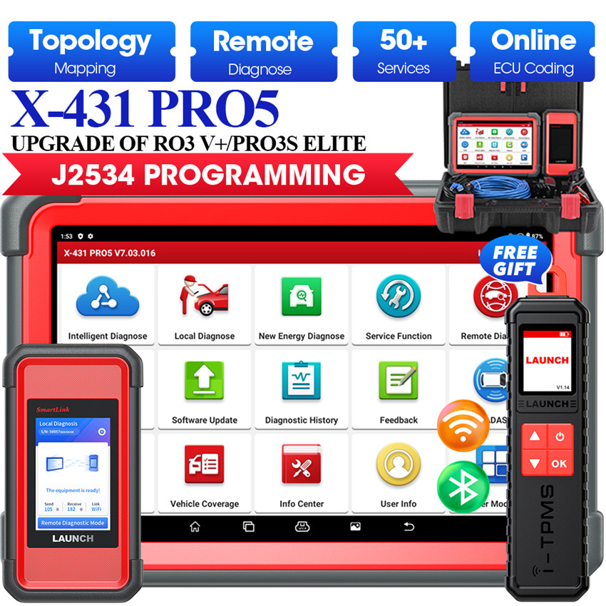 COD Start X431 PRO5 Diagnostic Tool ECU Programming Tool with J2534 ...