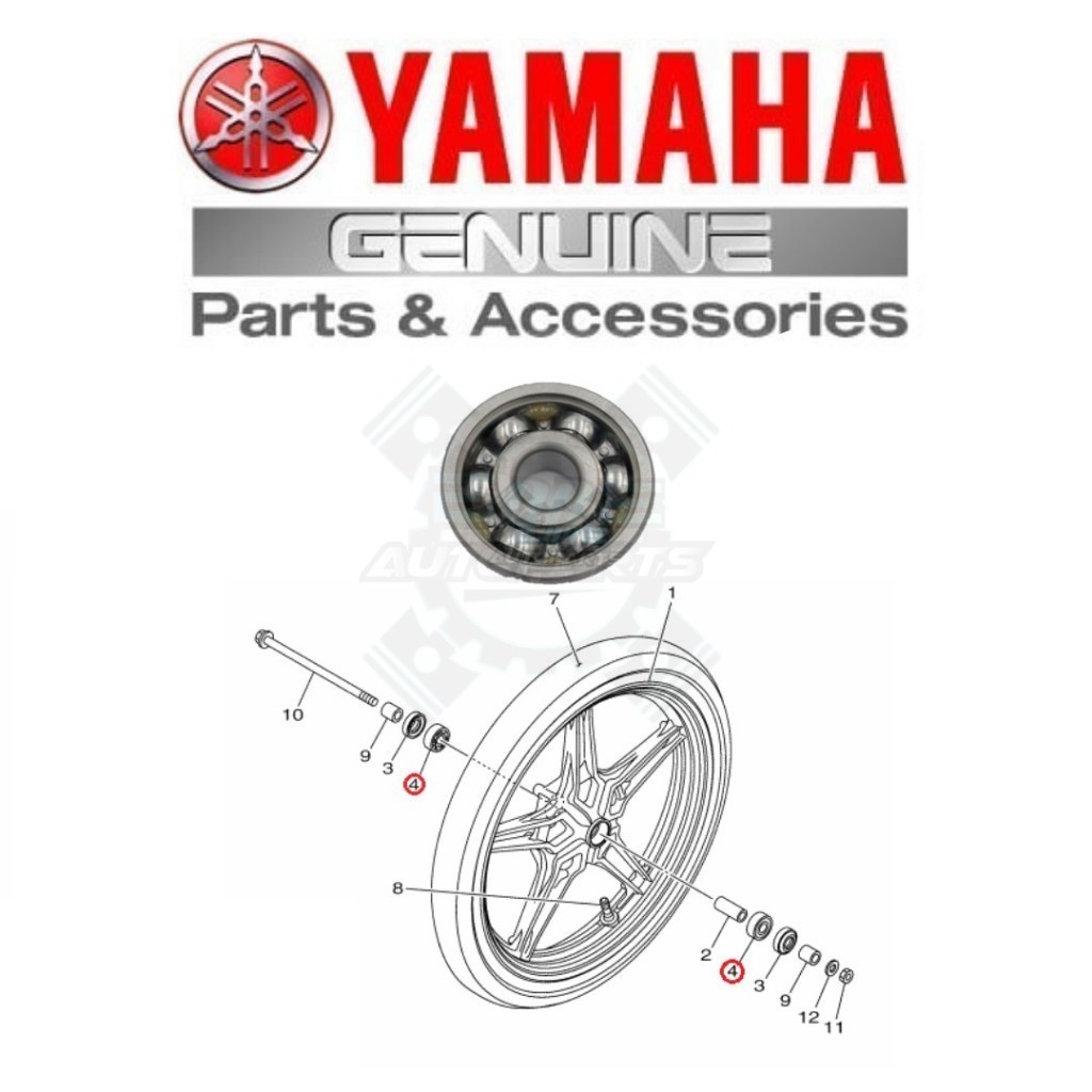Front Wheel Bearing [ 93306-300YN ] 100% Original Yamaha Y15zr / Y15 ...