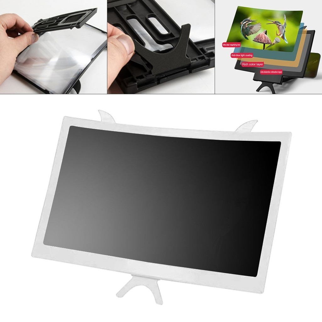 12 Inch HD Stand Enlarged Screen Mobile Phone Magnifier Projection ...