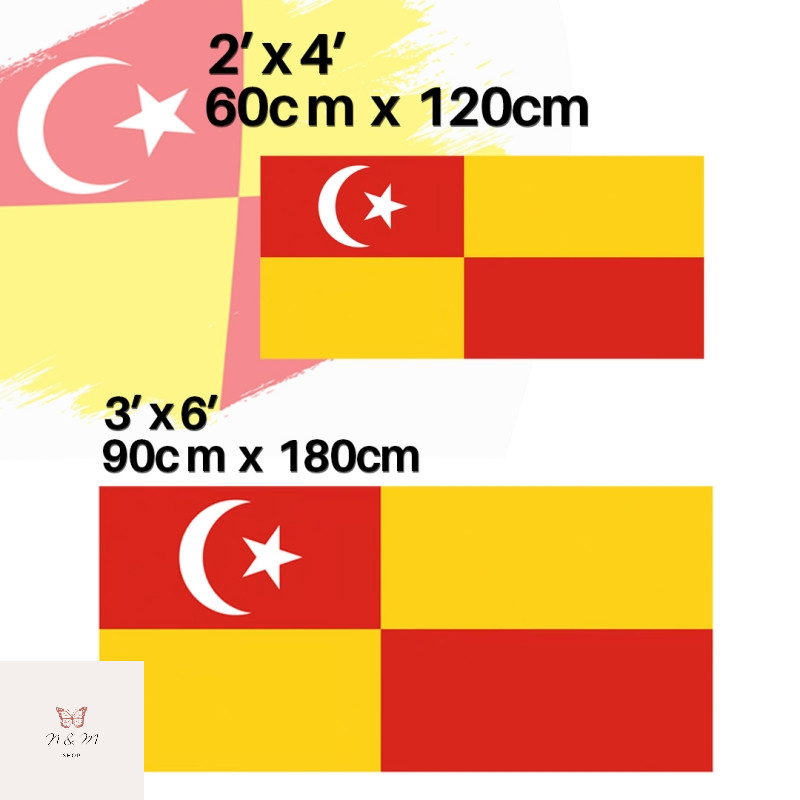 🇲🇾BENDERA SELANGOR Flag 2x4 3x6 Polyester Tiang Bendera Negeri Selangor ...