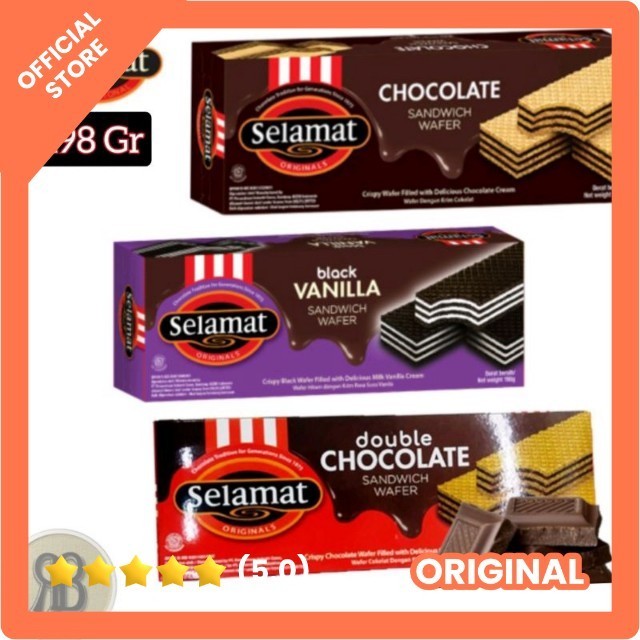 Happy wafer 145 Gr/Happy wafer double chocolate/chocolate wafer/vanilla ...
