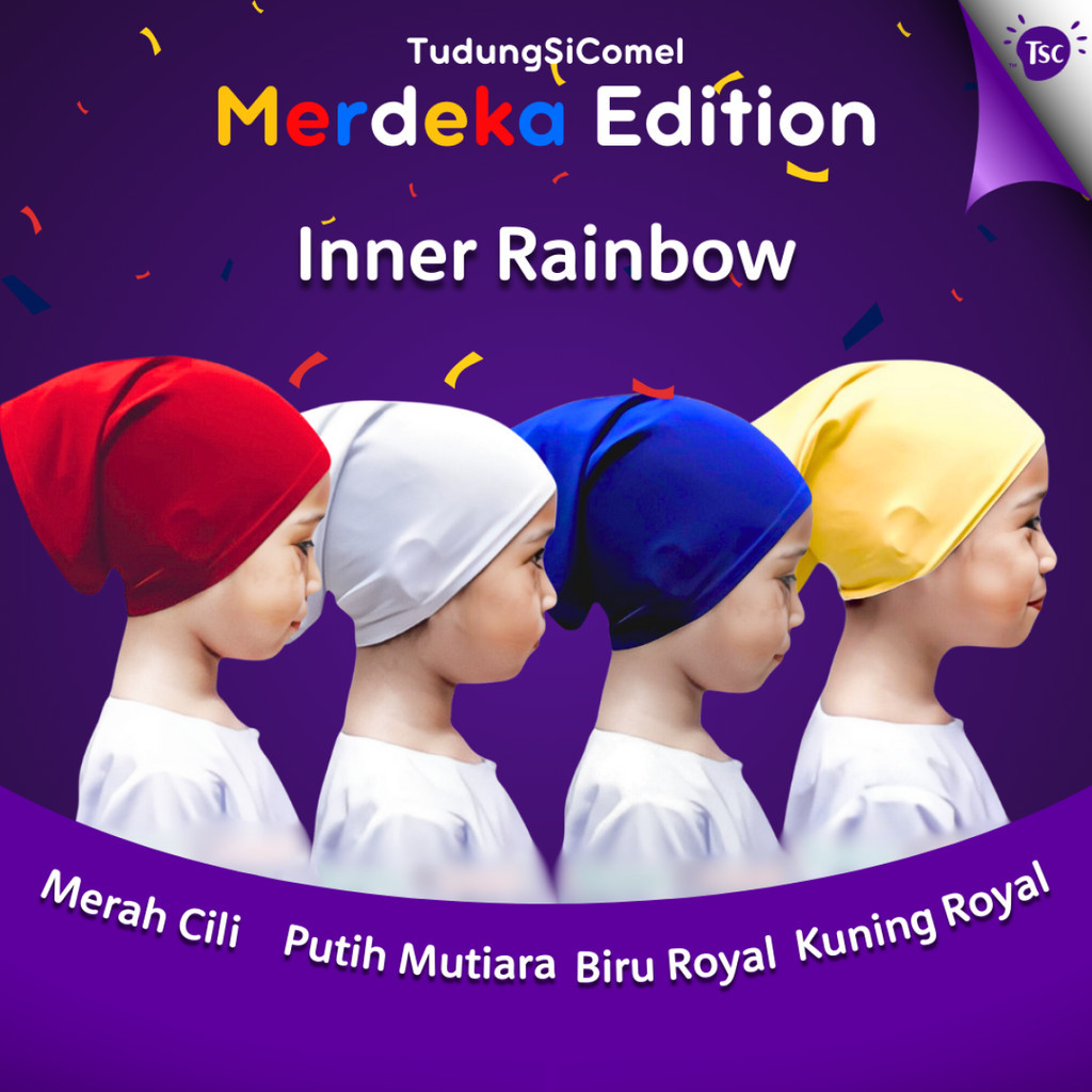 Inner Rainbow Edisi Merdeka Merah chili/Kuning Royal/Biru Royal /Putih ...