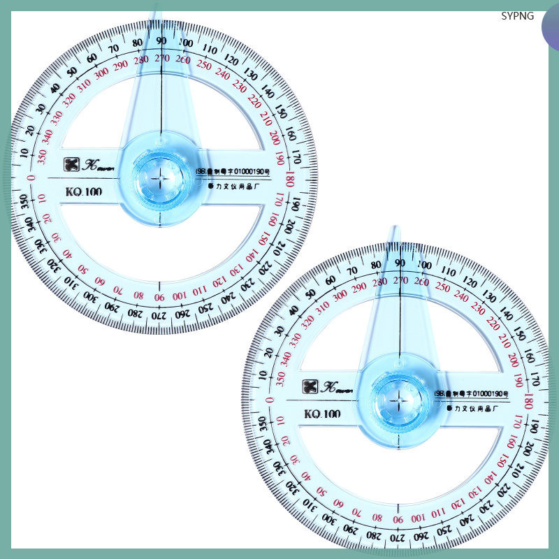 2 Pcs Rotary Compass Large Stencils Math Circle Protractors Measuring ...