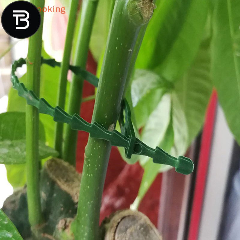 TB 100Pcs/pack Reusable Garden Cable Ties Plant Support Shrubs Fastener ...