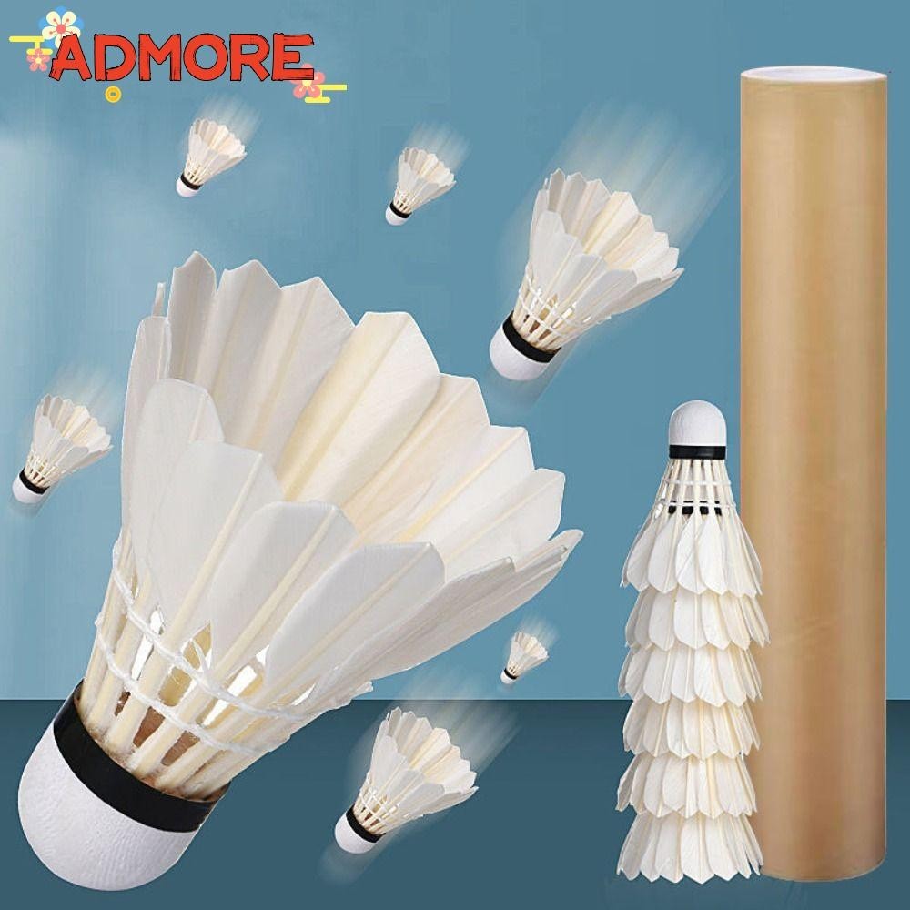 ADMORE 3/6/12Pcs Badminton Shuttlecock, White Professional Badminton ...