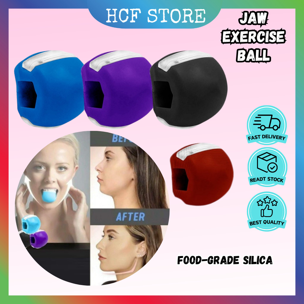 Jaw Exercise Ball Food-grade Silica Gel Jaw Line Muscle Training ...