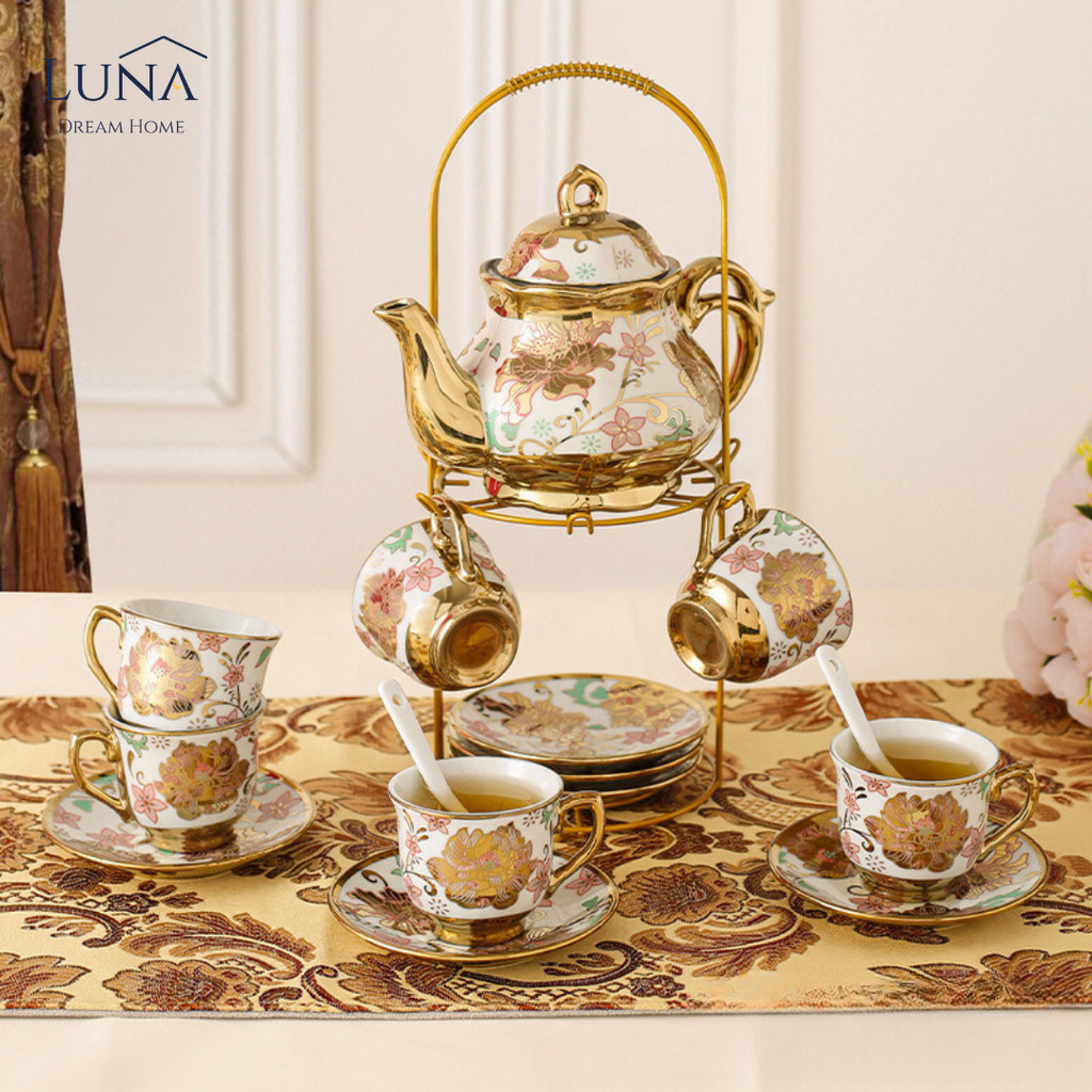 LUNA [Grandoria Tea Pot Set] Vintage Luxury Teapot Ceramic Decoration ...