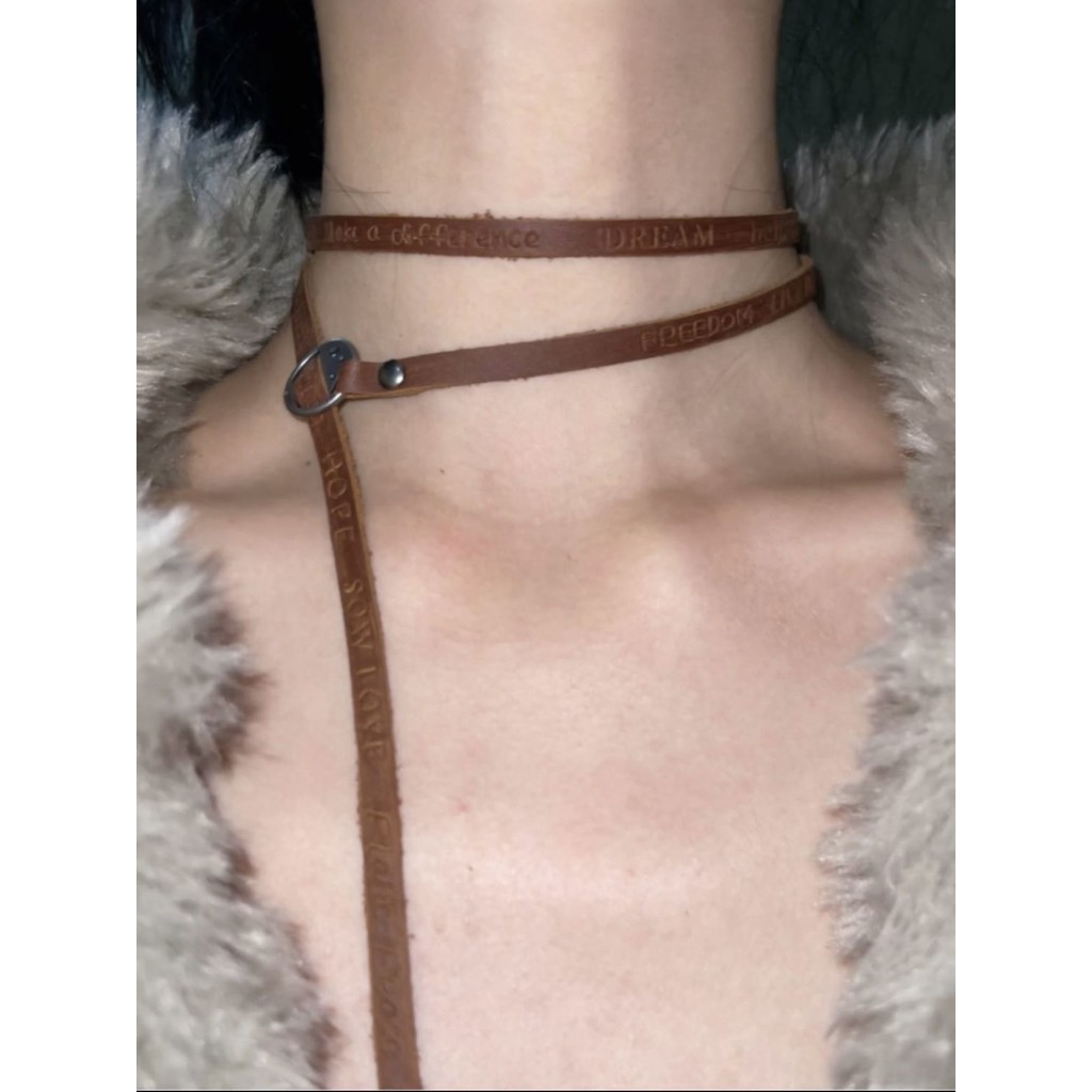Spot goods Niche retro gaya barat liar tali leher punk choker banyak ...