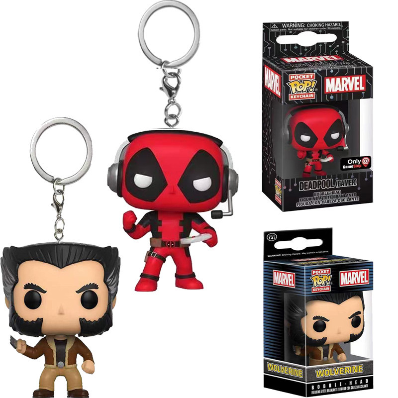 Funko Pop Deadpool Wolverine Keychain Action Figure Model | Shopee Malaysia