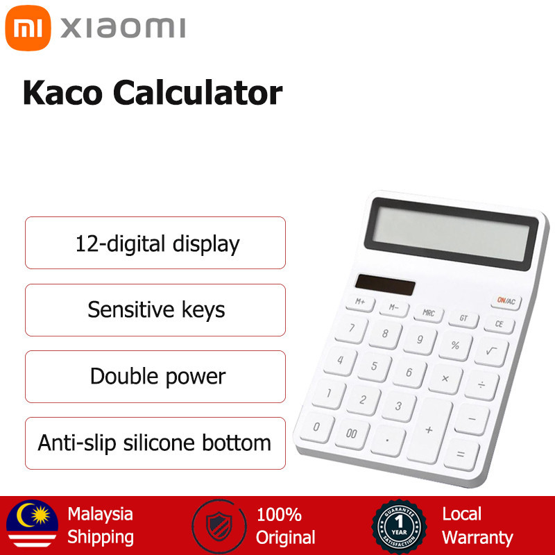 Xiaomi KACO Desktop Calculator Scientific 12 Digits Dual Power LCD ...