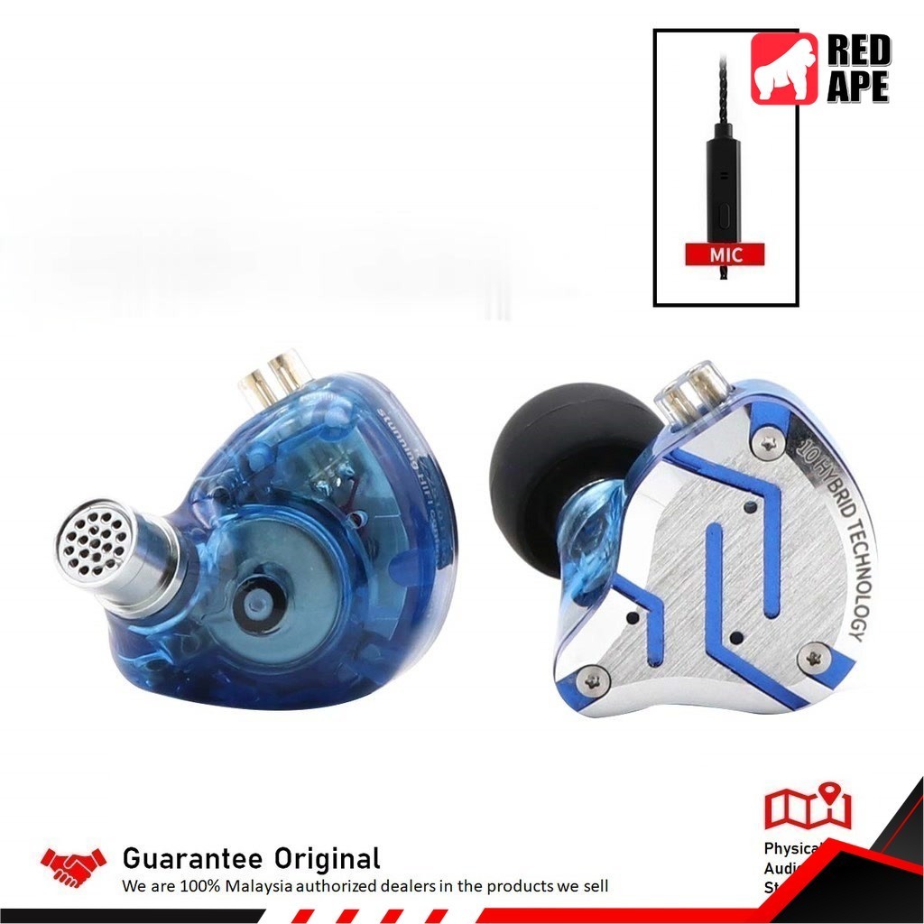 KZ ZS10 Pro, In-Ear Monitors: 4BA + 1DD Hybrid HiFi Earbuds, Noise ...