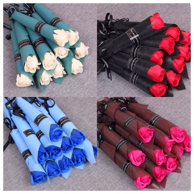 individual rose bouquet artificial rose room Valentine's Day wedding ...
