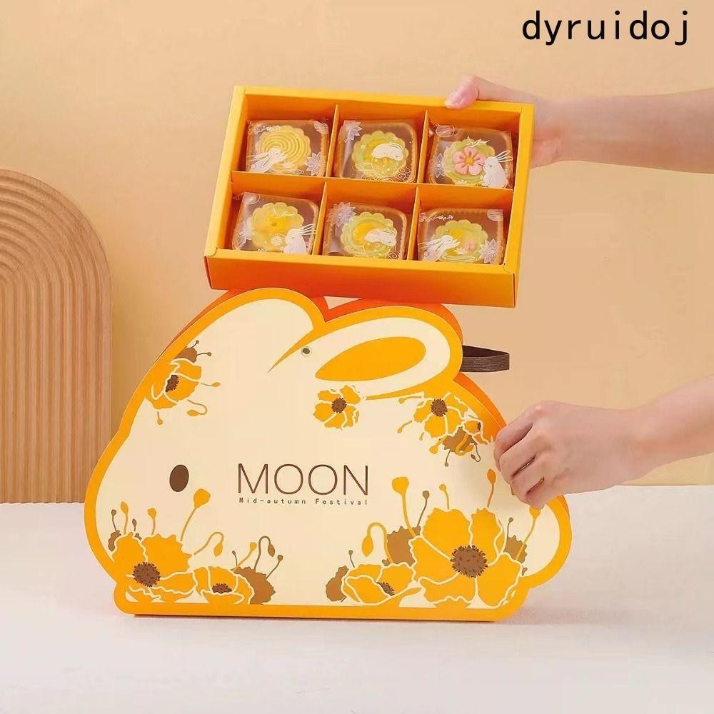 DYRUIDOJ Mooncake Boxes, Biscuit Wrapping Bunny Shape Mid-Autumn ...
