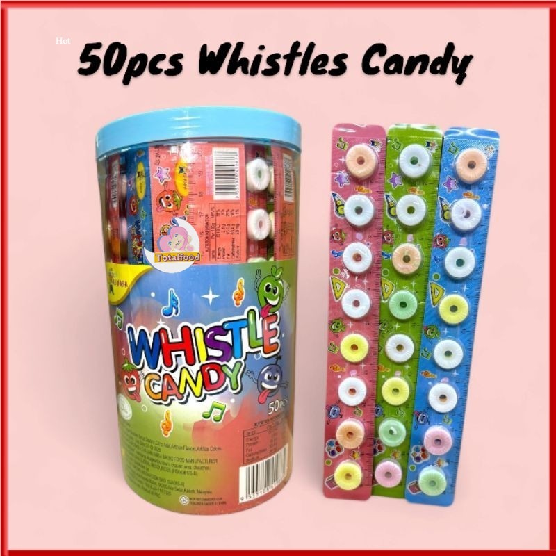 50pcs Ali Whistle Candy Ruler design pipi candy (dalam Bottle) | Shopee ...