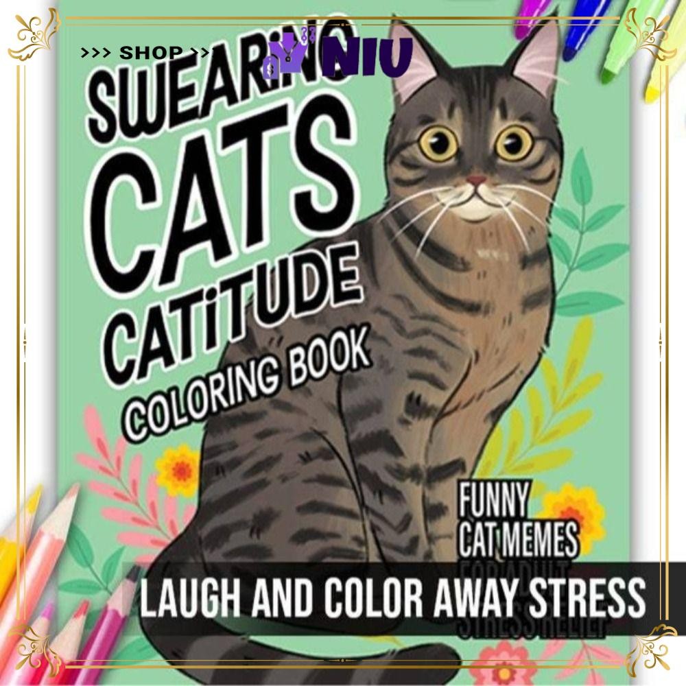 NIU Cat Coloring Book, Drawing Handmade Coloring Kids Coloring Album ...
