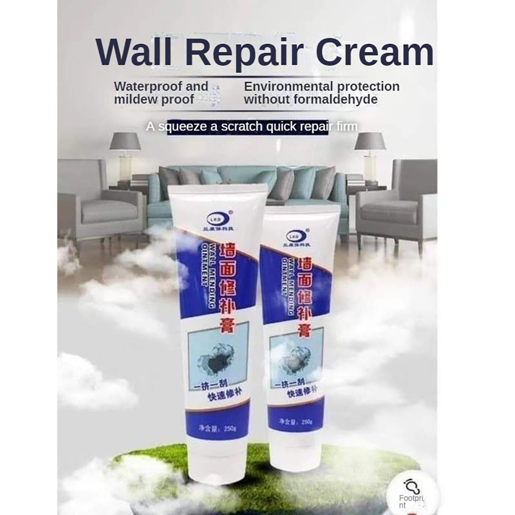 Wall Repair Non-toxic Mending Paste Mending Agent Cream Tanpa Racun Pes ...