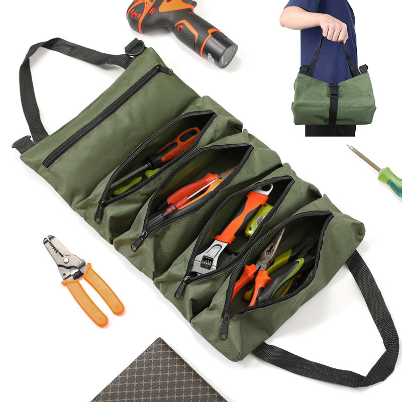 Tool Boxes Multi-Purpose Roll Up Tool Bag, Wrench Roll ,Canvas Tool ...