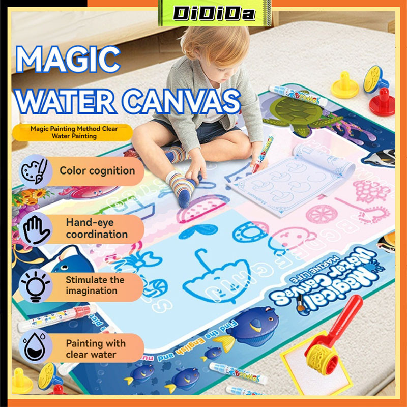 【COD】Magic Water Drawing Mat Painting Set Canvas for Kids Doodle Toys ...