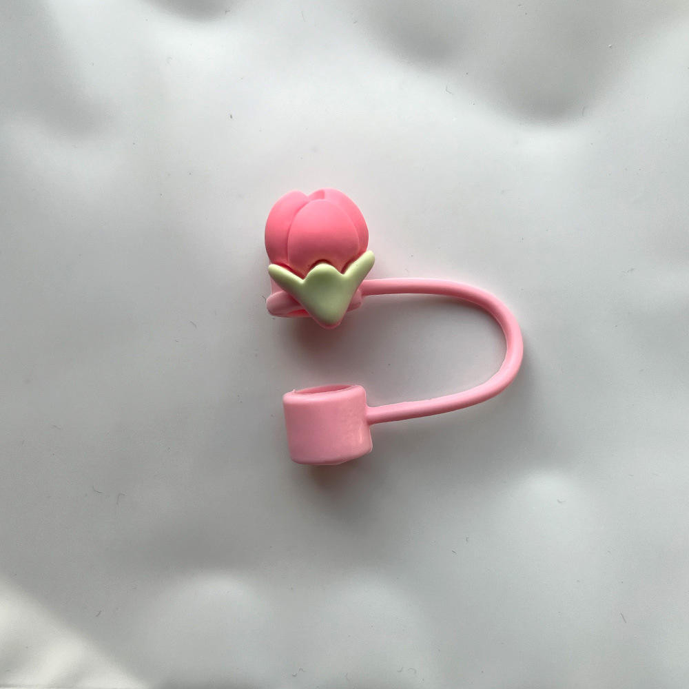 1pcs Cherry Blossom Silicone Straw Cover Cap For Stanley Cup,Straw ...