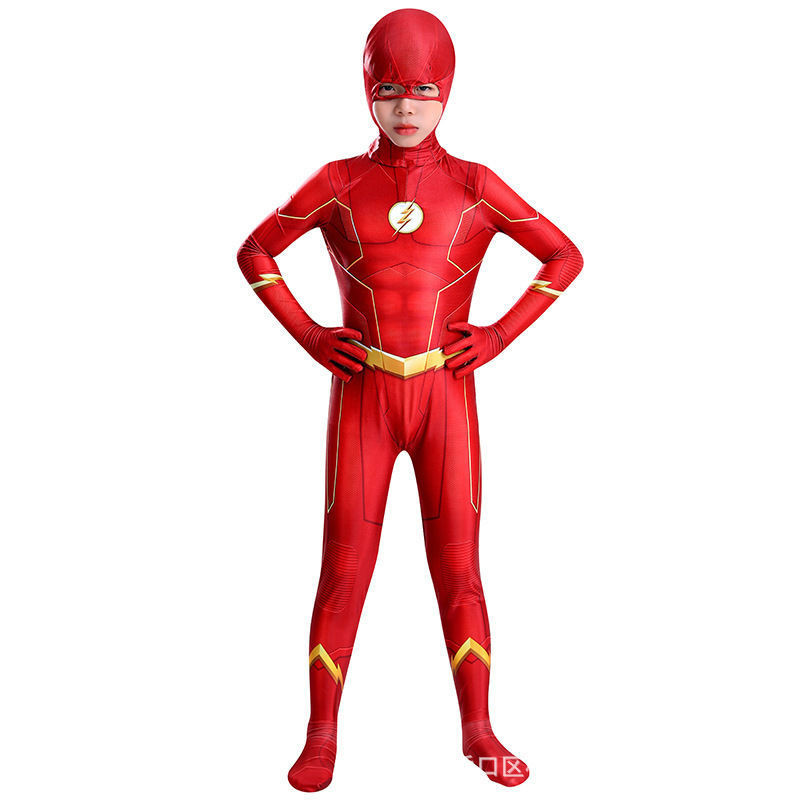 The Flash Clothes DC Movie Battle Suit The Flash cos Suit Children ...