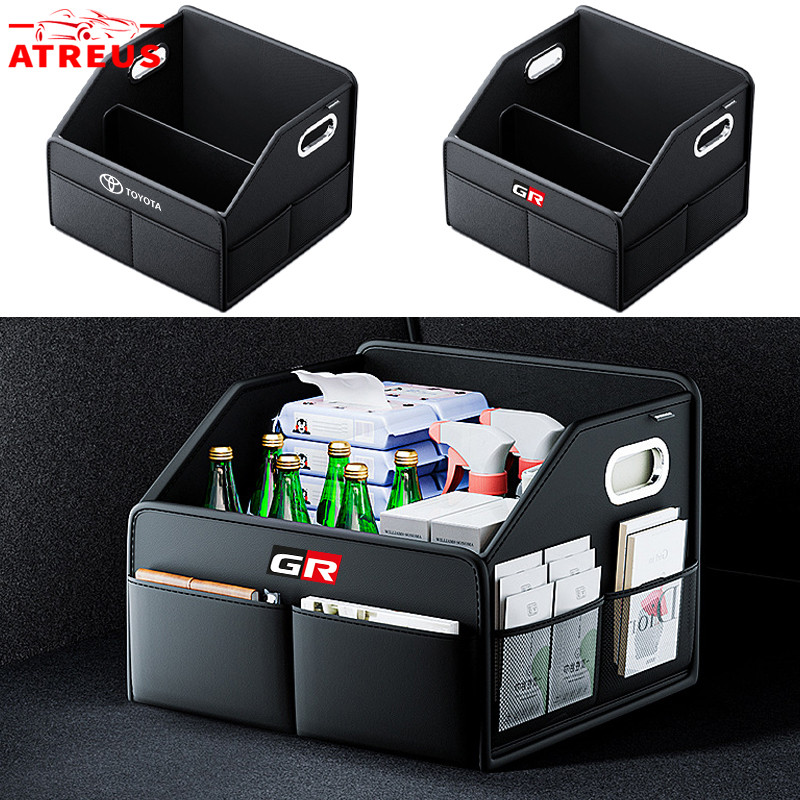 Toyota GR Car Trunk Leather Storage Box Rear Trunk Multipurpose ...