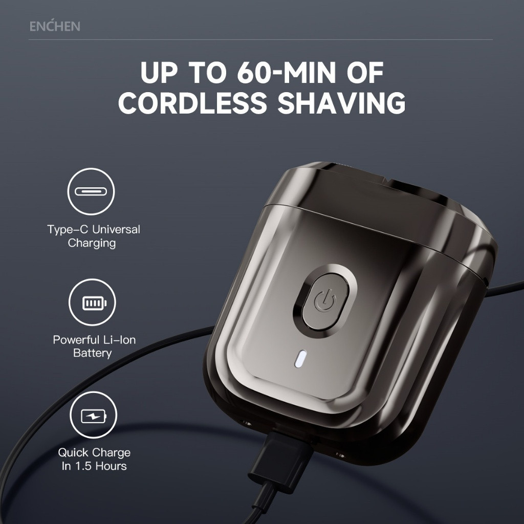 Enchen Electric Shaver Mini 6 Portable Shaver Machine 2 Floating Head ...