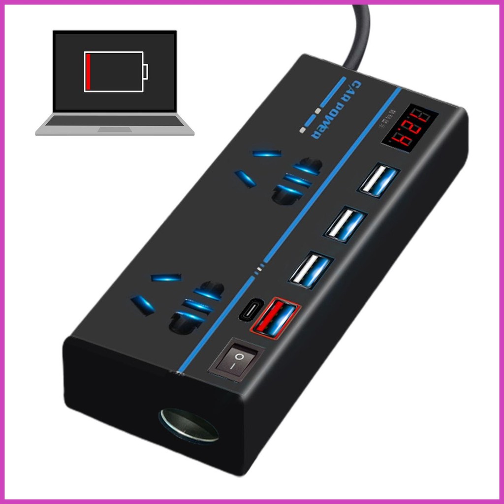 Car Power Inverter Battery Inverter DC 12V 24V to 220V AC Inverter Type ...